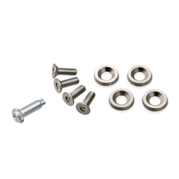 カーメイト 車用 ナンバープレート セキュリティボルト フラット2 シルバー LS422 ・カーメイト オリジナルの手裏剣形穴の特殊ボルトでナンバープレートの盗難を予防し、ドレスアップ効果を兼ねたセキュリティボルト・ボルトの頭が薄く、ベンチ...