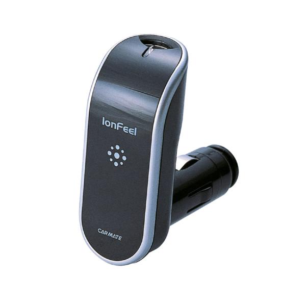 カーメイト 車用 マイナスイオン発生器 シガーソケット取り付け型 ブラック&amp;シルバー KS620 ・イルミランプとしても活躍！ブルーLED付き・好きな時だけマイナスイオンを発生させられるON/OFFスイッチ付き・好きな角度でマイナス...