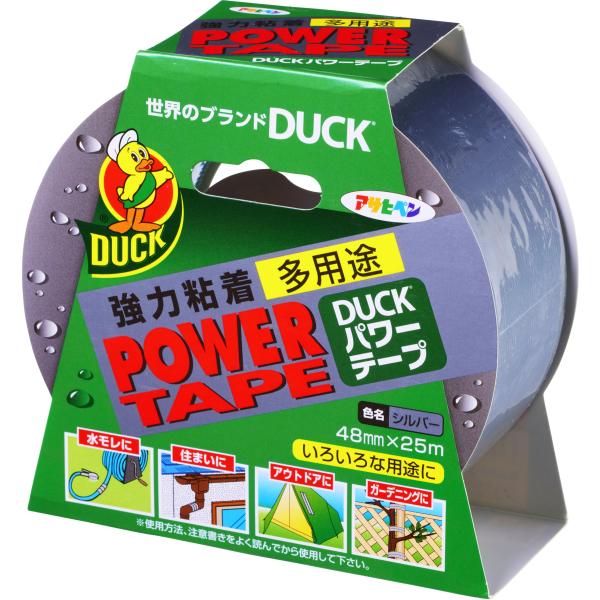 アサヒペン(Asahipen) パワーテープ 48mm×25m シルバー 602220 ・【材質/成分】ポリエチレンフィルム、ポリエステルメッシュ、ゴム系粘着剤・のり残りが少なく、きれいなはがし跡になります。・ポリエステルメッシュ(網)入り...