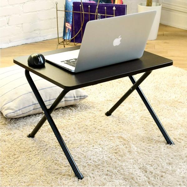 山善(YAMAZEN) ローテーブル 折りたたみ 幅50×奥行44×高さ35.5cm ミニ 傷・汚れ・水分・熱に強い ひとり暮らし サイドテーブル PCテーブル 簡易タイプ 完成品 ダークブラウン RYST5040L(DBRBK4) テレワ...