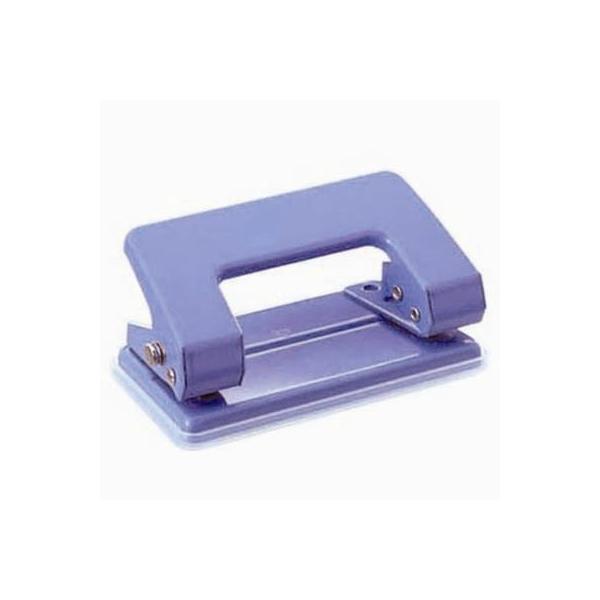 ナカバヤシ 2穴パンチ マットブルー PN-101MB ・ハンドルロック機能付・本体寸法：W104×D56×H34mm・材質：本体/スチール、クズ受け/ポリエチレン樹脂・穿孔能力：PPC用紙(64g/m2)約10枚