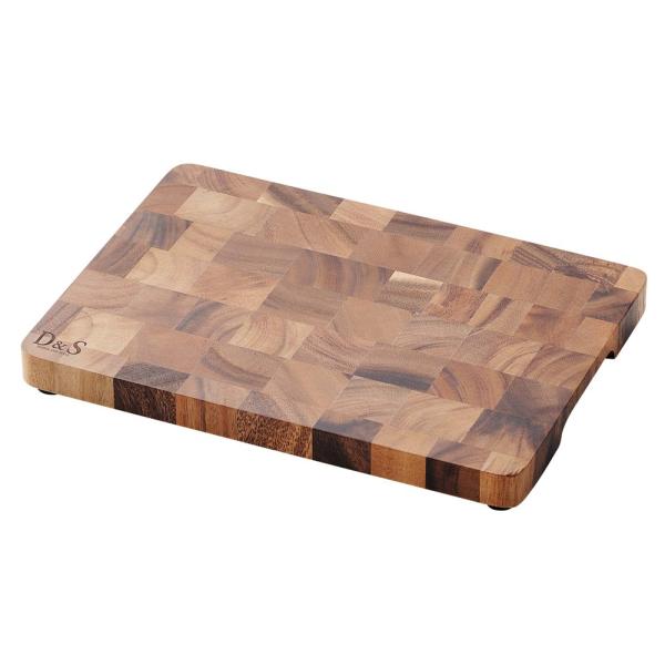 D&amp;S エンドグレインカッティングボード L 39.8×24.7cm 木製まな板 天然木 北欧風 天然アカシア材のぬくもりあるデザイン 市松模様 L MP.1621-L ・サイズ:約398×247×H38mm、本体重量:約1065g...