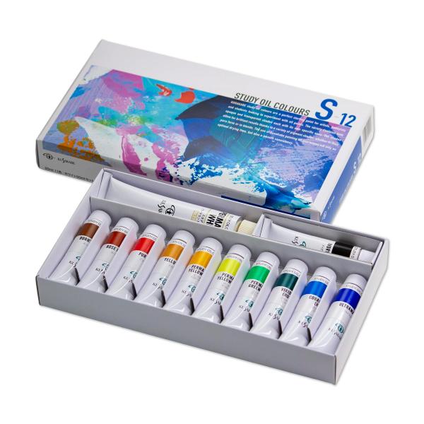 クサカベ(Kusakabe) 油絵具 習作用 油絵具セット 11色セット S-12 20ml ・クサカベ油絵具は1928年の創業以来、「よい絵具を作る」という創設者の意向を引き継ぎ、選りすぐられた材料を使用している。