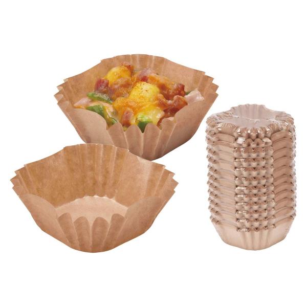 サンナップ 【紙製 おかずカップ】 クラフトカップ お弁当 お菓子 OCK240MMZ (角中 240枚) ・【厚手・耐熱】PBTフィルム貼りされた厚手のクラフト紙のおかずカップです。丈夫で約200℃の耐熱製がありオーブンで使えます。・【安...