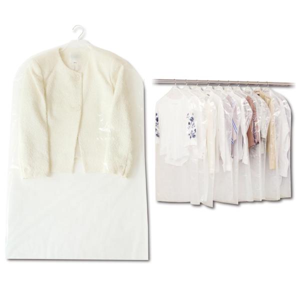 衣類カバー 洋服カバー 50枚 ショートサイズ 日本製 片面不織布 片面フィルム [(株)フォーラル] ・1枚サイズ：60＊100cm・50枚入り