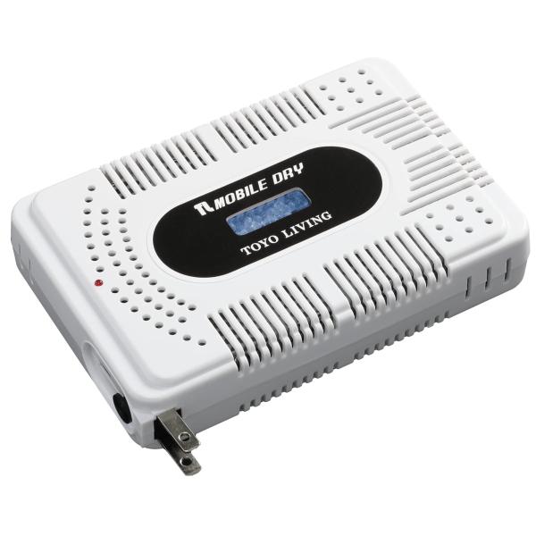 東洋リビング 【モバイルドライ】 MD-6 ・?《モバイルドライ》はコンセントに挿すだけで繰り返しお使いいただける除湿ユニットです。除湿に使用している乾燥剤は日本製を採用し、繰り返しお使いいただいても安心です。海外の電圧(AC100~240...