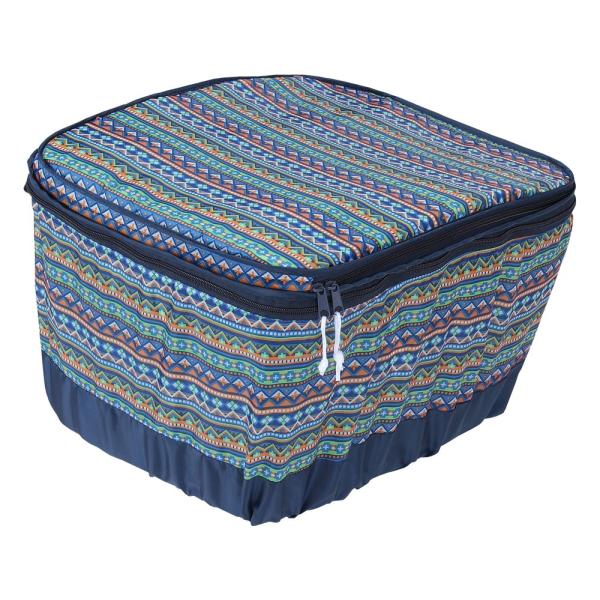 川住製作所(Kawasumi Seisakusyo) 自転車 2段式後カゴカバー モダンアートシリーズ K-NB6 ネイティブブルー ・その他:撥水加工・防水加工・サイズ:(約)幅340×奥行460×高さ320~520mm・材質:ポリエステ...