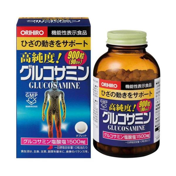◆【機能性表示食品】オリヒロ 高純度 グルコサミン粒徳用 900粒【2個セット】