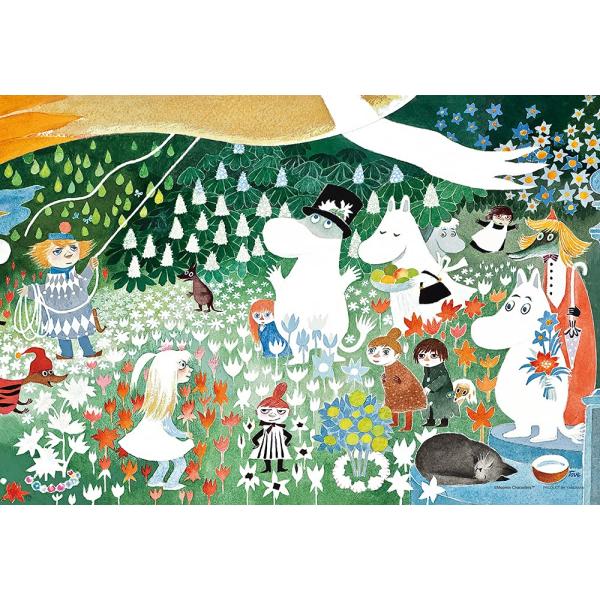 やのまん(Yanoman) 【日本製】1000ピース ジグソーパズル コンパクトピース ムーミン MOOMIN ザ デンジャラス ジャーニー (26ｘ38cm) 13-09 ピース請求ハガキ のり付き へら付き サービスカード付 ジグソーパ...