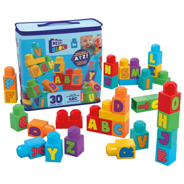 メガブロック(MEGA BLOKS) 1才からのメガブロック ABCであそぼう 30個ブロックパック ブロックセット ピース数:30 知育玩具 1才から HRR60 ・【プレゼントに最適】誕生日、入園のお祝い、記念日のギフトにピッタリ。 「...