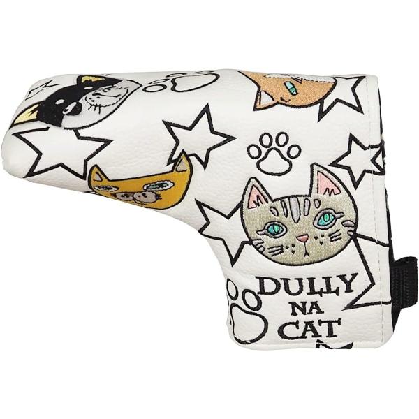 DULLY NA USA ダリーナキャット(Dully Na Cat) CAT パターカバー DN-PC02 ピンタイプ用 ホワイト ・タイプ：ピンタイプ、マグネット開閉式・素材：合成皮革