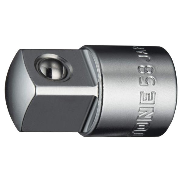 トネ(TONE) ソケットアダプター HP58 差込角9.5mm(3/8") &amp;12.7mm(1/2") ・全長:32mm・変換後:12.7mm・差込角:9.5mm・用途:変換アダプター・重量:40g