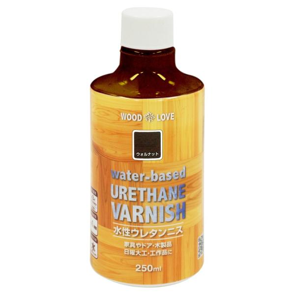 ニッペ(Nippe) ペンキ 塗料 WOODLOVE 水性ウレタンニス ウォルナット 250ml 屋内木部用 低臭 ウレタン樹脂配合 4976124516139 ・うすめる液:水(目安/5%以内)・カラー:ウォルナット・乾燥時間:約1時間・...