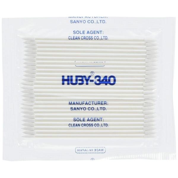 ＨＵＢＹ ファインベビースワッブ（ハードシャープポイントスリム）１００本入（ BB013SP ・3″ファインベビースワブ(ハードシャープポイントスリム)紙軸 全長:76.0(±1.0)mm・HUBY(R)-340 シリコンフリー・入数:1袋...