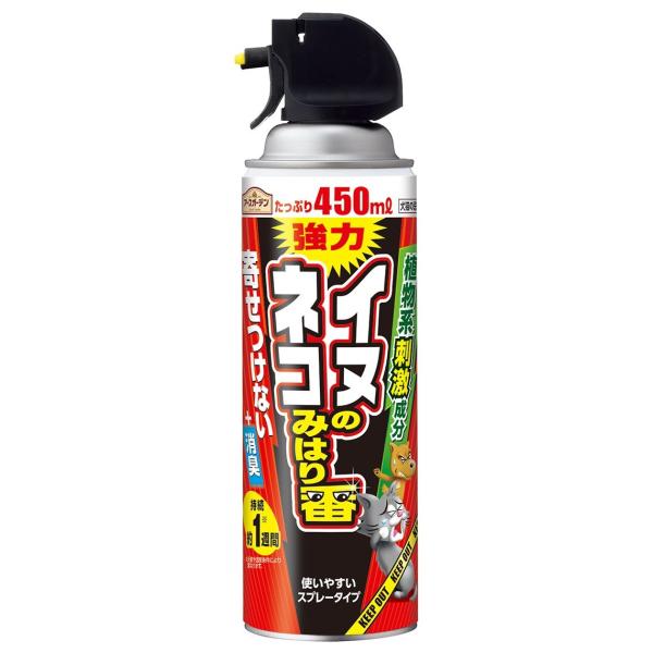 アースガーデン 犬猫忌避剤 イヌ・ネコのみはり番スプレー 450ml ・フン尿の被害にあった場所にスプレーですぐに消臭+忌避効果!・製造国:日本