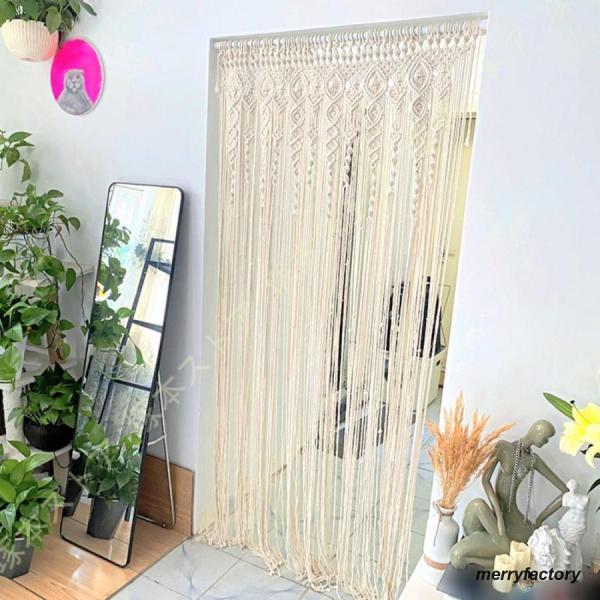 のれん 暖簾 マクラメ 壁掛け 風 タペストリー おしゃれ 北欧 手作り編み 部屋 パーティー デコレーション カーテン 壁装飾 北欧風 インテリア 雑貨