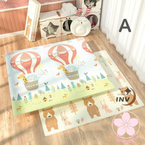 「ランキング1位」 積木パズルおまけ プレイマット 折りたたみ 大判 おしゃれ 防水 赤ちゃん ベビー キッズ 子供 クッション 北欧 持ち運び マット 身長計