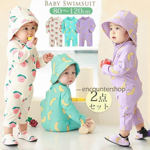 商品名 韓国子供服 オールインワン水着生産国 中国素材 ポリエステル85%、ポリウレタン15%夏の水遊びにおすすめなオールインワンタイプの水着です。*バナナとピーチの総柄イラストがとても可愛いです。*UPF50+で95%以上の紫外線をカット...