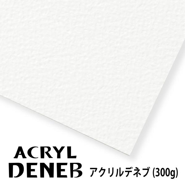 品名：アクリルデネブ  300ｇ 全判  (1100mm×830mm)＜内容＞アクリルデネブ  300ｇ 中性紙 全判  (1100mm×830mm)3枚入細目/中目丸め紙管入※丸めているためクセがついていることをご了承ください。