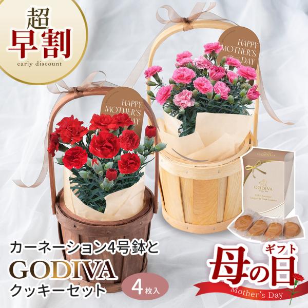 ■商品説明特別な日にぴったり感謝の気持ちを込めた素敵なギフトで忘れられない瞬間を可愛らしいバスケットに入ったカーネーションと、高級なGODIVAのクッキーで、特別な日をより一層華やかに演出します。POINT 1.可愛いナチュラルな素材のバス...
