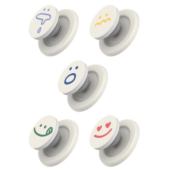 【商品名】ビッグわいわい Magsafe 対応 スマホスタンド 強力磁石仕様 かわいい スマホグリップ グリップホルダー スマホリング シンプル スタンド ホルダー 落下防止 携帯スタンド スマホ グリップスタンド マグセーフ対応 BIG ...