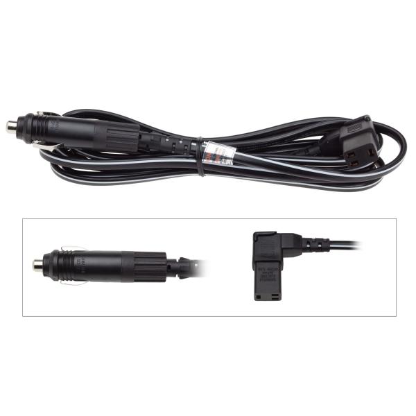 乗用車等のシガーライターソケットから電源を取ることができるDC12V用コードです。