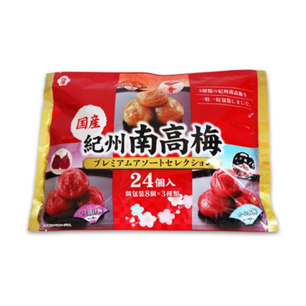 【はちみつ梅】はちみつを使って、まろやかに仕上げました。お子様にも人気のやさしい味わいです。【しそ漬け梅】赤しその風味で爽やかに仕上げました。しその香り豊かなすっきりとした味わいです。【かつお梅】黒潮薫るカツオのエキスで風味豊かに仕上げまし...