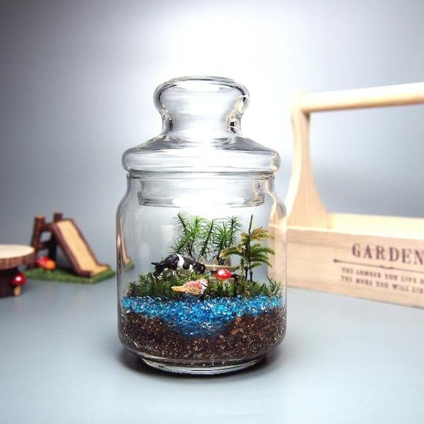 苔テラリウム・手作りキット一式苔をはじめ、ガラス容器や材料・作り方のしおりの必要な材料が一式揃っているので初めての方もとても簡単に安心してお作りいただけます♪製作時間：初めての方でも30分〜1時間位で完成できます。苔は本州最北端の寒さにも強...