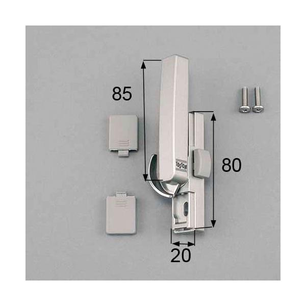 【ネコポス便発送・送料350円】　LIXIL(トステム)　クレセント大(左用)　窓(サッシ)部品(鍵・錠)【AAAZC12L】内容：本体AAAZC12L(CPJ264L)×１、ネジカバー×２、取付ネジセット×１カラー：シルバー寸法：取付ネジ...