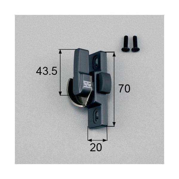 【ネコポス便発送・送料350円】　LIXIL(トステム)　クレセント小(左用)　窓(サッシ)部品(鍵・錠)【AAAZC01L】内容：本体AAAZC01L(CPJ205)×１、取付ネジセット×１カラー：ブロンズ寸法：取付ネジ穴ピッチ50ミリ、...