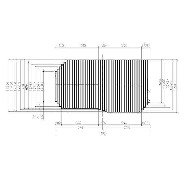 TOTO　風呂ふた　シヤツター式フロ蓋L 1650【AFEKK81025WL3】旧部品品番：EKK81025WL,EKK81025WL1,EKK81025WL2対象適用製品：KEV,KVQ