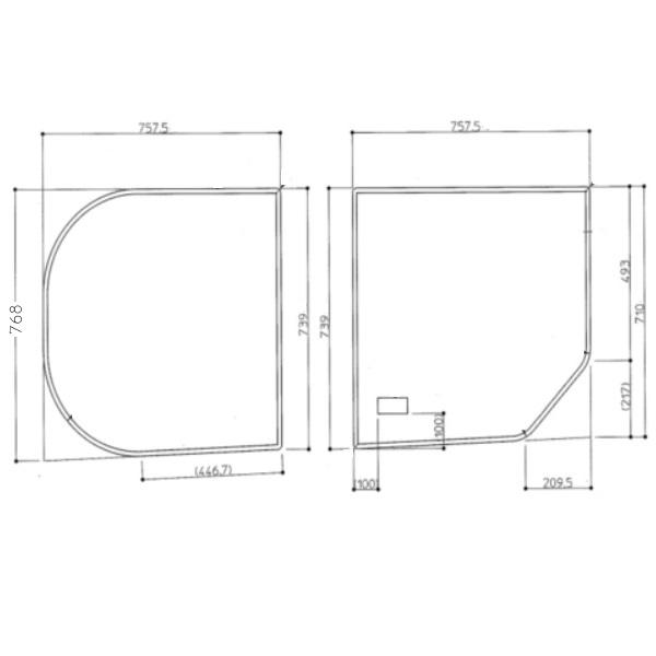 TOTO　風呂ふた　1600ラウンド風呂蓋R【EKK80060WR2】旧部品品番：EKK80060WR,EKK80060WR1,EKK80060WR2対象適用製品：HTV,WGV,HSV,WFV,HDV,HGV※形状は商品図面にてご確認くだ...