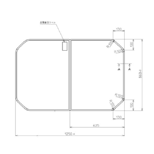 TOTO　風呂ふた　1把手無し組み合わせ式ふろふた【PCF1300RT982W】旧部品品番：―対象適用製品：ー