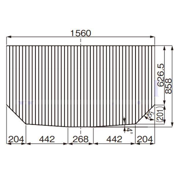パナソニック　風呂フタ巻きフタ：マウント浴槽（弓形）用（1560×858）【GKJ84Y1MR11ZE】対応浴室(浴槽)サイズ：1621※特殊加工(切り欠きなど)品や受注生産品につきましてはお届けに時間がかかる場合がございます。(1ヶ月程度)