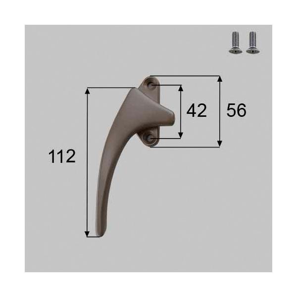 LIXIL(トステム)　カムラッチハンドル（左用）　窓（サッシ）部品【FNMB046】内容：本体×１、取付ネジセット×１色：ブロンズ商品名 発売時期：ＮＣＶゼファー縦辷り86.05〜93.10※北海道、沖縄、離島等、別途送料が発生する地域が...