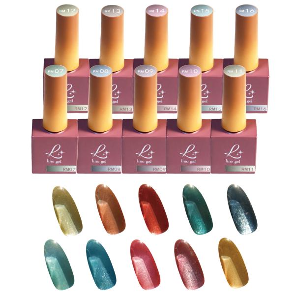 マグネットジェルurukiraシリーズ2ndです。くすみ系でフラッシュネイルのような輝きで 3Dのような立体感マグネット。くすみ系マグネットジェルで大人上品な指先に上品なくすみカラー×繊細な輝きが魅力の マグネットジェル 8g（リノジェル）...