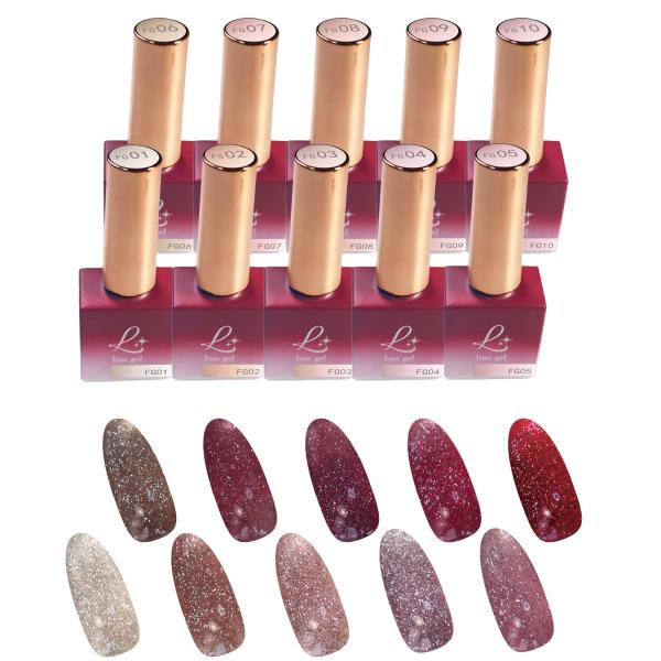 フラッシュネイル sparkling flash gelシリーズです。まるで一粒一粒の光が浮き上がるようにきらめく!話題の「フラッシュジェル」がサロン品質で登場！光を反射してまばゆく輝く強発光ラメが、どんな角度から見ても存在感抜群。スマホの...