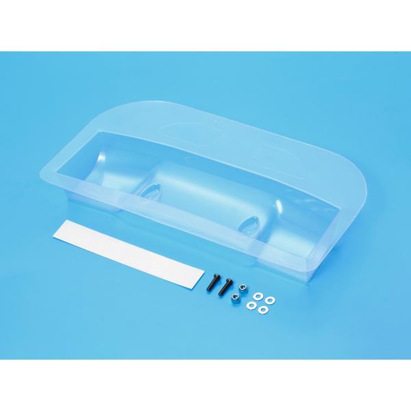 実車のレーシングカーでも見られる、両端が１段下がった空力に優れた3Dタイプのポリカーボネート製リヤウイング。エンジンカーのセッティングの幅を広げます。【適応車種・パーツ】TG10-Mk.2シャーシ タミヤ ホップアップオプションズ（OP）画...