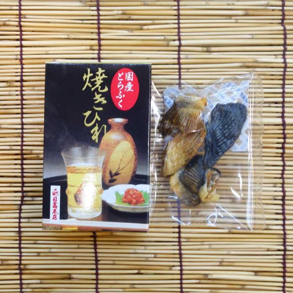 国産とらふぐのひれを焼いてありますのでそのままお酒にいれてください。やや辛口のお酒に入れると風味の変化が引き立つような気がします。原材料：ふぐ（とらふぐ）内容量：5g賞味期限：製造日より180日