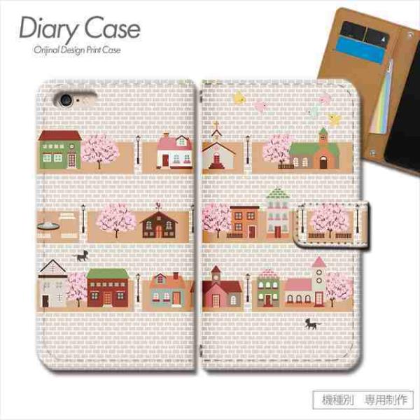 検索：町並み 風景 town 桜 春 街01 スマホケース 手帳型 iPhone16e iPhone16 iPhone16Pro iPhone16Plus iPhone16ProMAX iPhone 15 Pro MAX iPhone 15...