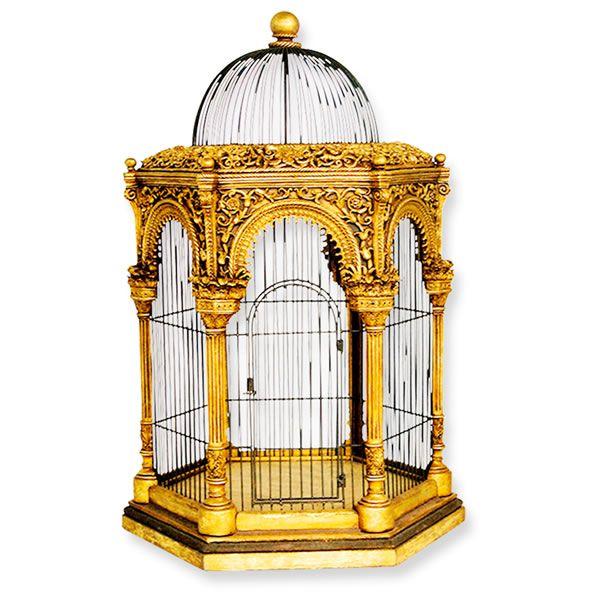 メーカー直送品の為、代引き対応しておりません。神殿のような鳥かごに入れてもらえれば、小鳥も満足?! 主な材質 FRP(強化プラスティック) サイズ(約) 長さ×幅×高さ=55×54×84(cm) 重量(約) 16kg  こちらの商品は大型商...