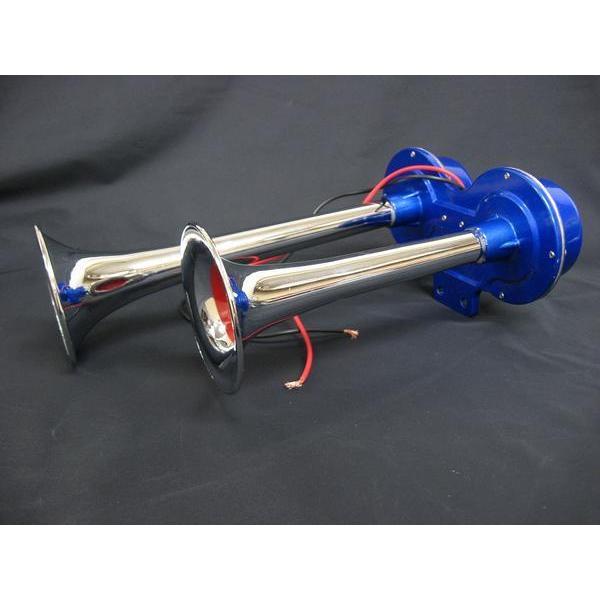 エアーホーンタイプの電子ホーンですヤンキーホーンのフォルムで迫力のあるサウンドを奏でます電子ホーンはエアタンク不要で配線処理で簡単取付【電圧】24V【寸法】長い方：全長約280ｍｍ（筒長さ約220ｍｍ）短い方：全長210ｍｍ（筒長さ155ｍ...