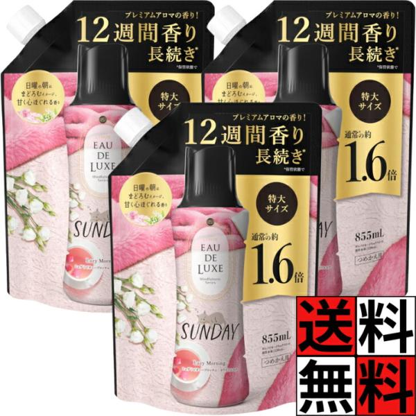 送料無料 レノアオードリュクス ビーズ マインドフルネスシリーズ サンデー 詰め替え  香り付け専用 アロマ 長続き 甘く 洗濯 縦型 ドラム式 洗剤 柔軟剤 一緒に 洋服 タオル 特大 大容量