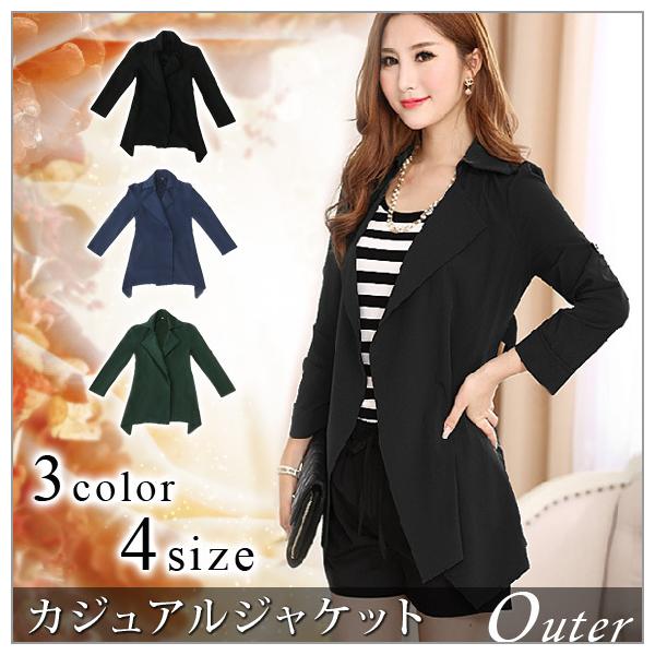 サラッとしたカジュアルなジャケットコートが3色4サイズで新登場♪何とでも合うシンプルなデザインで、ディティールで女性らしさを演出します。袖上げ可能で便利、撥水加工なので雨の日嬉しいですよね〜裾のカッティングがひらひらシルエットを作っています...