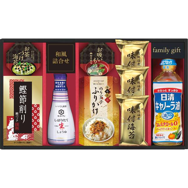 キッコーマン「搾りたて生しょうゆバラエティギフト EU-40S」は、人気の“しぼりたて生しょうゆ”に、鰹節・海苔・お吸いもの・ふりかけ・茶漬け・キャノーラ油を組み合わせた、実用性の高い和食ギフトセットです。毎日の食卓で使いやすい食品を中心に...