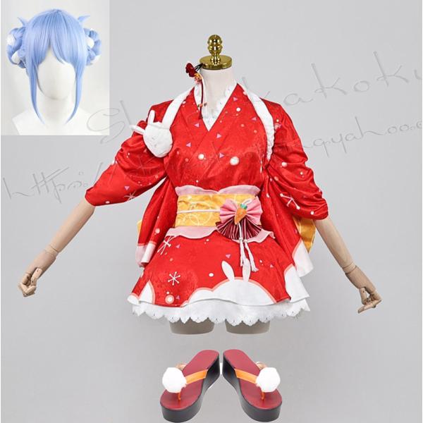◆新品未使用◆◆衣装全セット内容：カチューシャ+髪飾り+着物+ウエストシール+サスペンダー(写真参照)●別途購入付属品：衣装をご購入お客様に限り：ウィッグ、靴でご提供致します。◆衣装サイズ：cm(誤差ご多少ございます) 写真参照