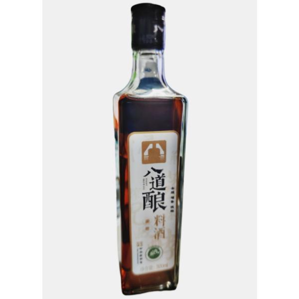 【新商品】横浜中華街　八道醸　姜葱料理酒（花彫料理酒）500ｍｌ/瓶容器、生姜・葱の料理酒です♪　食塩：約１.0ｇ/L,　（一級）穀物醸造天然料理酒です♪
