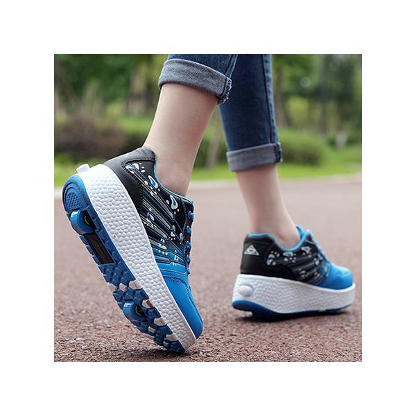 ■前輪が後輪のようなすぐへこまないんですが、収納できる。■超耐摩耗性、高弾性ホイールを使用して、スーパー安全な、自動格納式ホイールの実用化が自由に伸縮自在ことができます。■操作方法：商品には後ろのボタンがございます、そのボタンを押して、ロー...