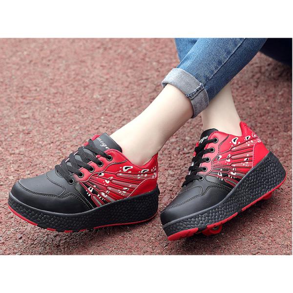 ■前輪が後輪のようなすぐへこまないんですが、収納できる。■超耐摩耗性、高弾性ホイールを使用して、スーパー安全な、自動格納式ホイールの実用化が自由に伸縮自在ことができます。■操作方法：商品には後ろのボタンがございます、そのボタンを押して、ロー...