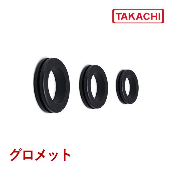 穴加工部の断面に取付けることにより、断面のエッジ部から配線を保護するグロメットです。別名ケーブルブッシュ、ゴムブッシングなどと呼ばれる配線保護パーツです。材質：合成ゴム(EPDM)ライナップ：適用穴径φ3〜φ30mmまで